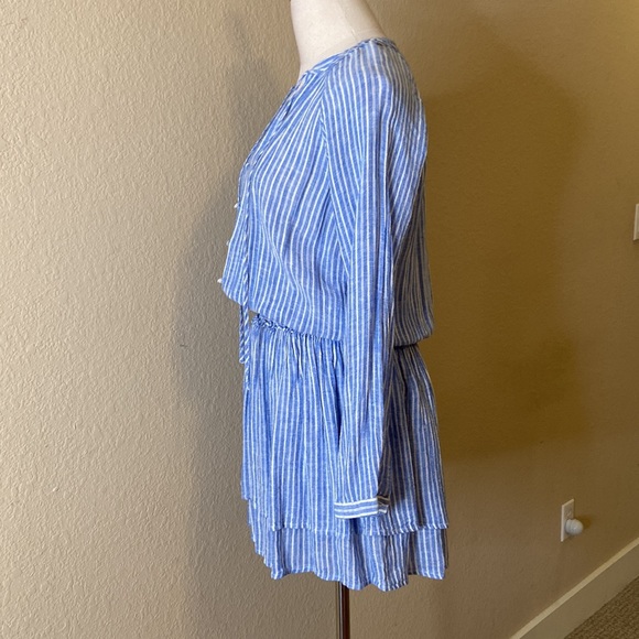 Rails | Dresses | Nwt Jasmine Striped Vneck Longsleeve Tiered Mini ...